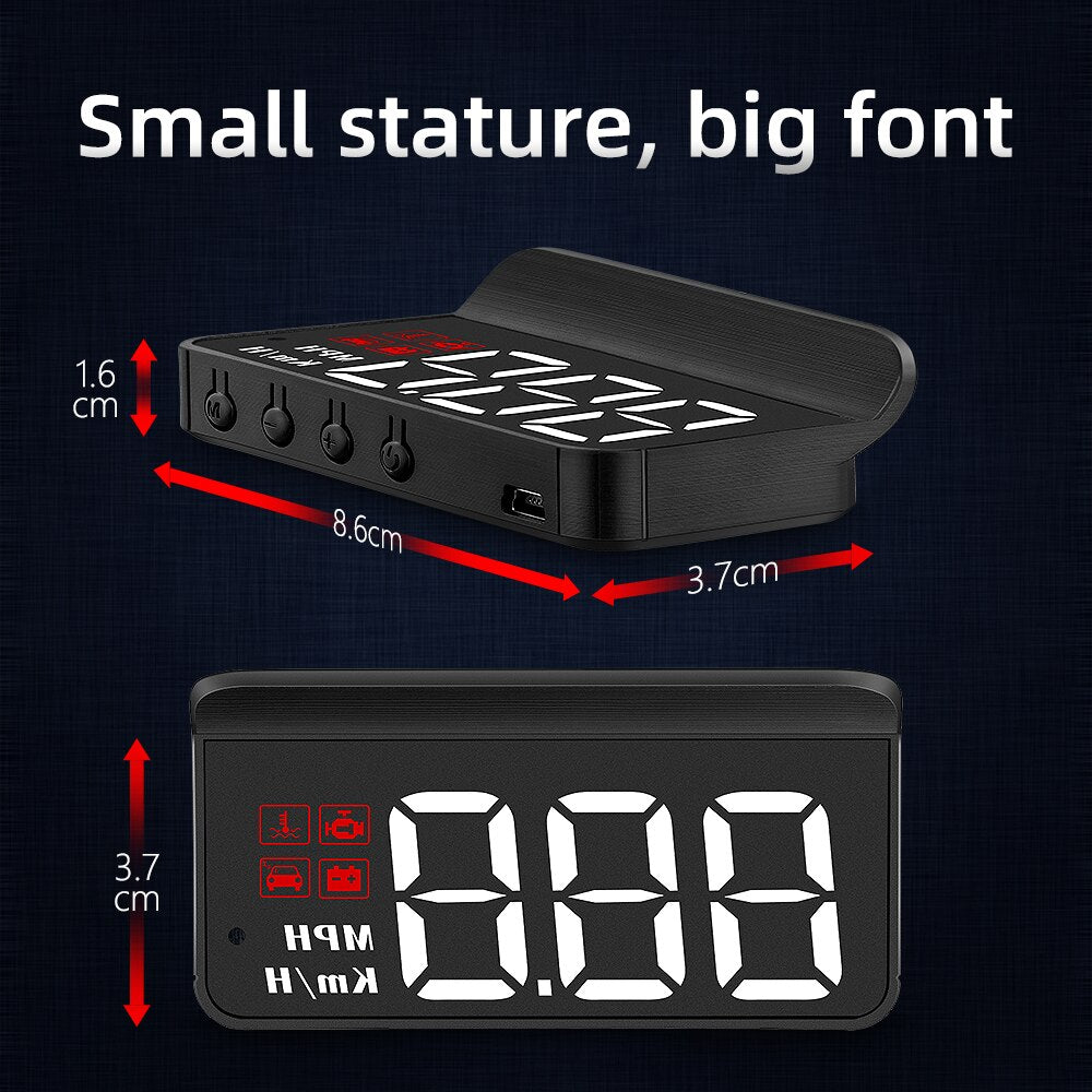 Head Up Display - MPH Windshield Projector (MPH + KM/H) – Radartechsystems